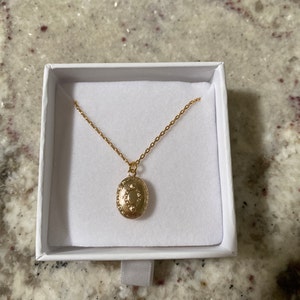 Mini Locket Necklace, Oval Locket Necklace, Gifts for Her, Birthday ...