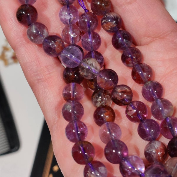 AAA Quality Natural Super 7 Gemstone Beads (phantom Quartz Amethyst ...