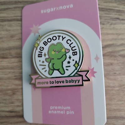 Big Booty Club Members Only Enamel Pin // Frog Froggy Cute - Etsy