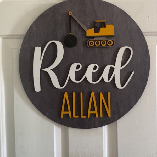 Customized Baby Name Sign, Children's Nursery Decor, Personalized Wood ...
