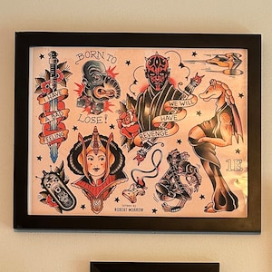 ALIENS Traditional Tattoo Flash Sheet - Etsy