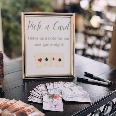 Deck of Cards Wedding Guest Book, Personalized Photo Wedding Book Idea ...