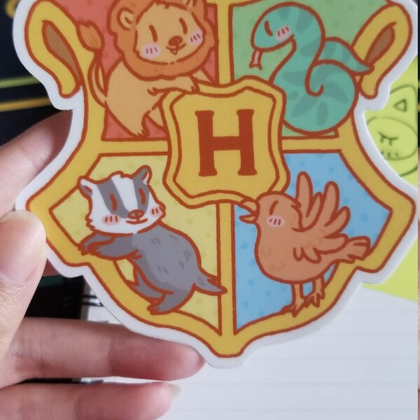 HOGGYWARTS CREST — Vinyl Sticker - Etsy