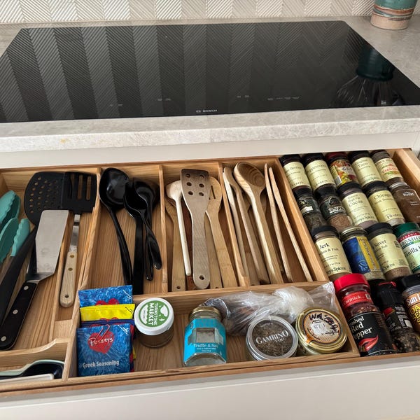 Custom Kitchen Drawer Organizer | Silverware | Baking and More - Made ...