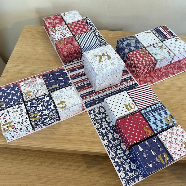 Exploding Box Advent Calendar !digital Cutting File for Cricut and ...