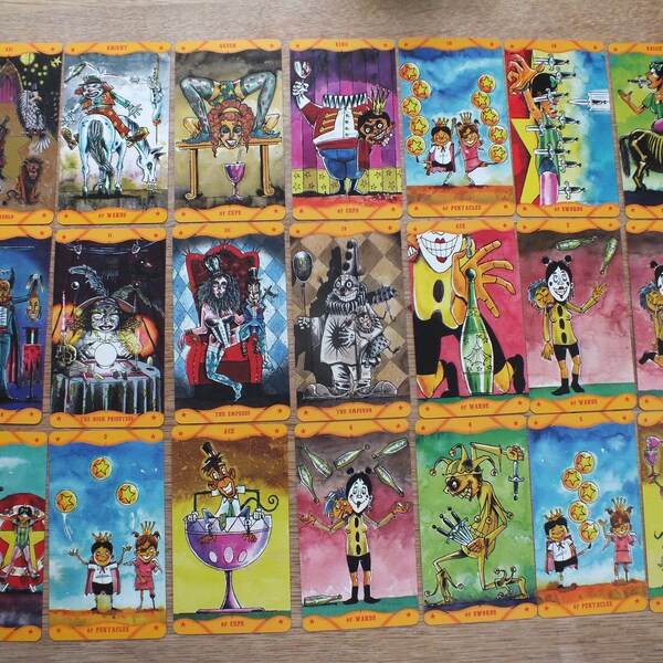 FREAK SHOW Circus TAROT. 78 Cards. Magenetic Box Edition. Red Gilt Edge ...