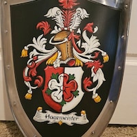 Knight Shield With Hand Painted Family Crest Coat of Arms Shield ...