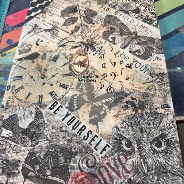 Set of 24 Colorful Mixed Media Sticker Sheet 2.25 Inches for Art ...