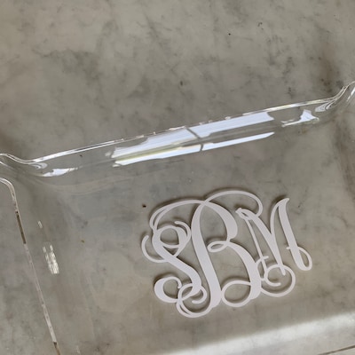 Acrylic Monogram Tray Monogram Jewelry Dish 3 Sizes Available - Etsy