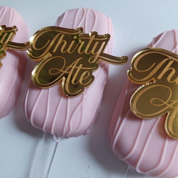 Custom Acrylic Initial Cake Charm Anniversary and Wedding Cake Charm Fancy Initial Charm ...