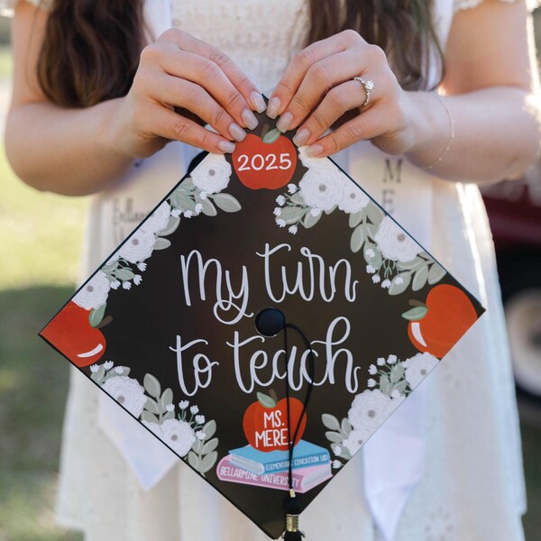 READY TO SHIP Graduation Cap Topper, Grad Cap Cover, Nurse Graduation ...