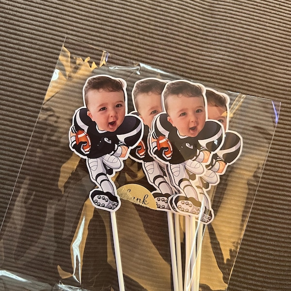 Printable Custom Photo Airplane Cupcake Topper,personalised Face Pilot ...