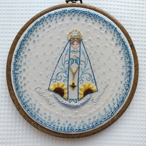 Hand Embroidery Pattern Pdf, Virgin Mary mystic Rose Embroidery Design ...