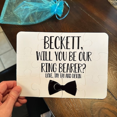Ring Bearer Proposal-ring Bearer Puzzle-will You Be My Ring Bearer-ring ...