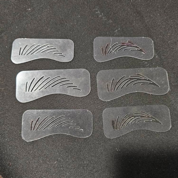 Nano Brow Stroke Stencils - Etsy