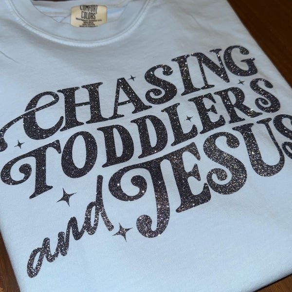 Christian Mom SVG PNG, Chasing Jesus and Toddlers Design, Kingdom ...