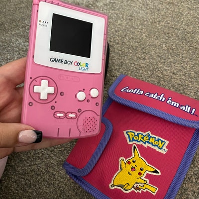 Custom Backlit Nintendo Gameboy Color Clear Pink/white by ...
