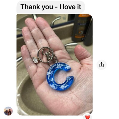 Cloud Keychain, Resin Handmade Custom Keychains, Initial Keyring - Etsy