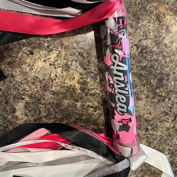 Custom Glitter/confetti-filled Spirit Stick (1); Football Games, Cheer ...