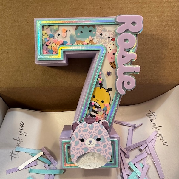Customized Squishmallows 3D Number. Party Decorations. Squishmallows ...