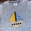 Sailboat, Zigzag, Applique Design, Beach Applique, Vacation Applique ...