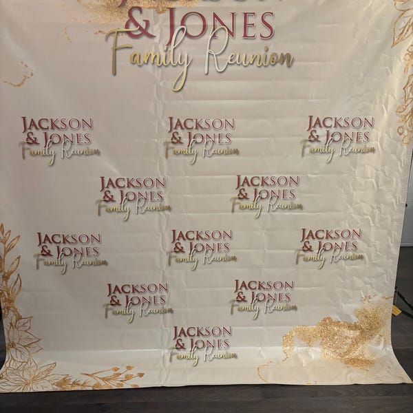 Family Reunion Backdrop, Backdrop Banner Family Reunion, Step & Repeat ...