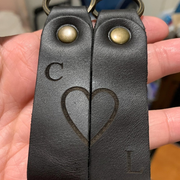 Personalized Leather Keychain, Custom Keychain for Men, Leather ...