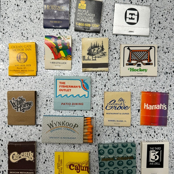 Vintage Matchbooks (lots of 16) - Etsy
