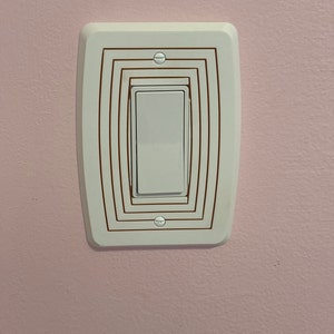 Tri-color Mid Century Modern Single Toggle Light Switch Cover and ...