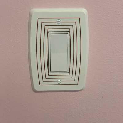 Tri-color Mid Century Modern Single Toggle Light Switch Cover and ...