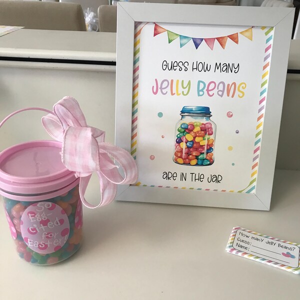 Guess How Many Jelly Beans Printable, Guessing Game Jar, Easter Church ...