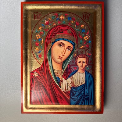 Jesus Christ Blessing Original Mt Athos Orthodox Icon Recessed Panel ...