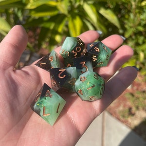 Algae Dice Handmade Sharp Edge Resin Dice Dnd Dice Set RPG - Etsy