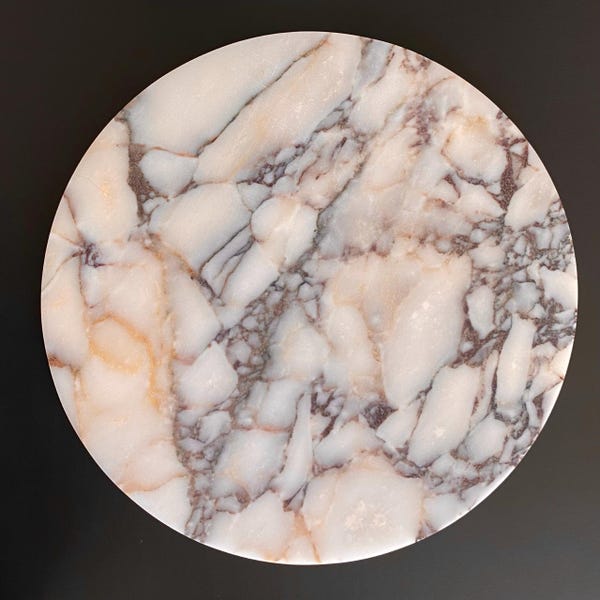 Glacier White Marble Circle Trivets / Tabletops / Decorative Marble ...