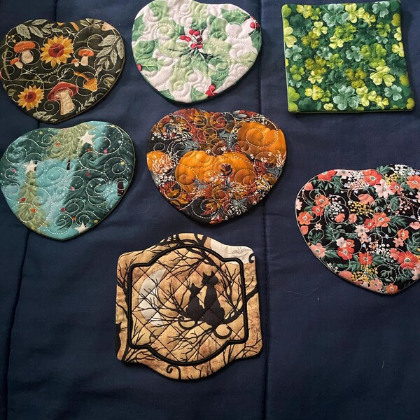 Mickey Mouse Super Cute Mug Rug Coaster 5 X 5 Whimsical Quilted ...