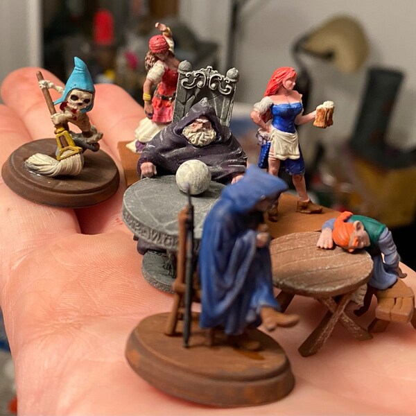 Wizard Pondering Orb Meme D&D Resin 28mm 32mm 54mm Mini Dungeons and ...