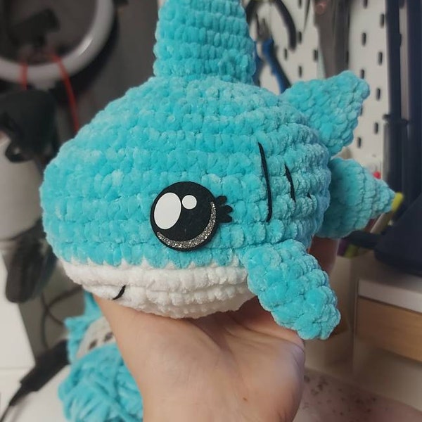 Baby Shark Family Crochet Pattern,mom and Baby Shark Crochet Tutorial ...