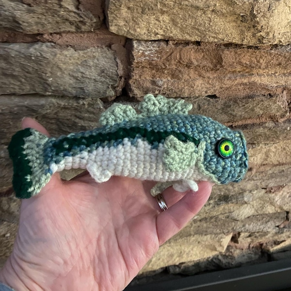 PDF Mini Largemouth Bass No-sew Amigurumi Crochet Pattern ...