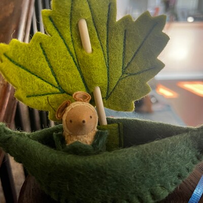 Toy Boat With a Leaf Sail, Wool Felt Canoe, Waldorf Toy - Etsy