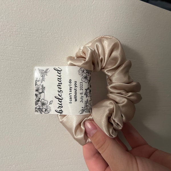 BRIDESMAID SCRUNCHIES PACK, Bride Scrunchie, Bridesmaid Scrunchie Set ...