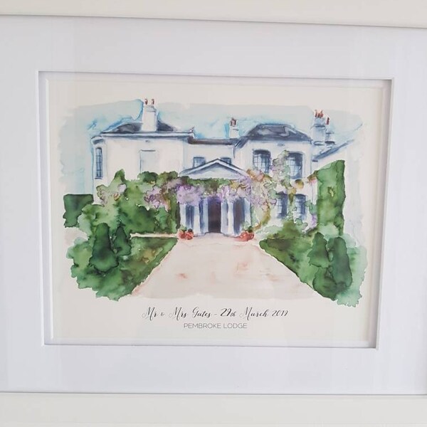 The Tithe Barn at Bolton Abbey Wedding Venue Personalised Print - Etsy UK