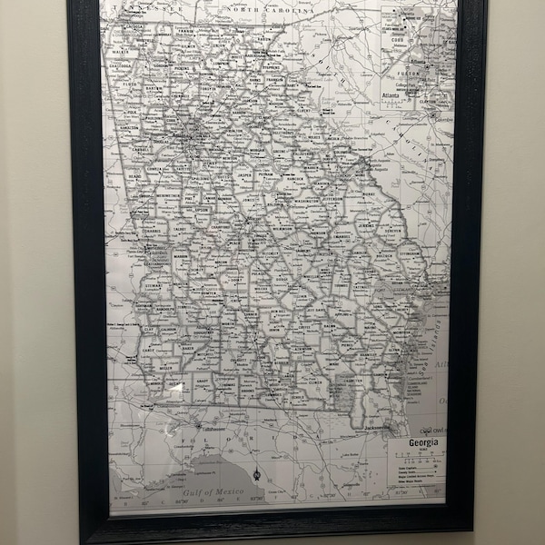 Oklahoma State Wall Map Large Print Poster - 36"wx24"h - Etsy