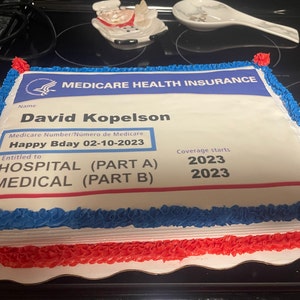 Medicare Card Edible Image Cake Topper 1/4 Sheet Personalized - Etsy