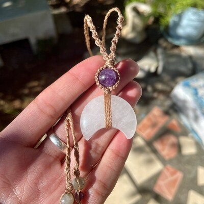 Clear Quartz Gemstone Moon Crystal Moon Carved Moon Healing Crystal ...