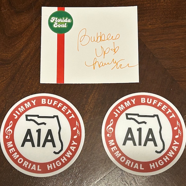 STICKER A1A Jimmy Buffett Memorial Highway - 3.5" - Etsy