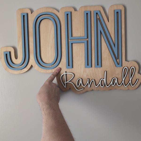 Freestanding Wooden Name Cutouts, Wooden Letters, Name Sign, Baby ...