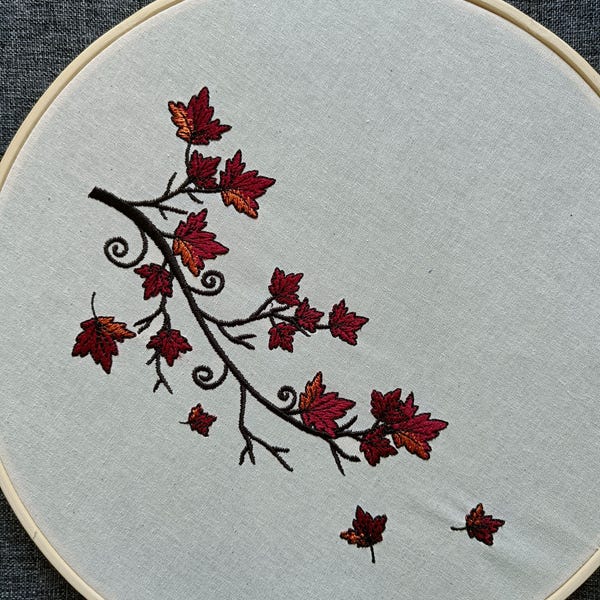 Branch Embroidery Design, 3 Sizes, Instant Download - Etsy