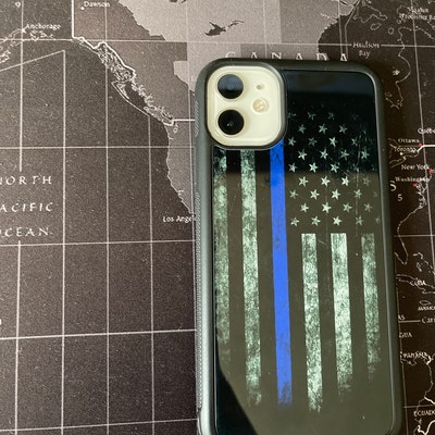 Thin Blue Line iPhone Case,police Flag Phone Case Cover, iPhone 14 12 ...