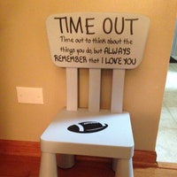 Time Out Chair Vinyl Decal Toddler Naughty Chair Sticker Toddler Time ...