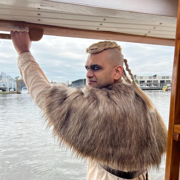 Viking Hair for Men • Clip-in or Bald • Man Ponytail • Top Knot Braid ...